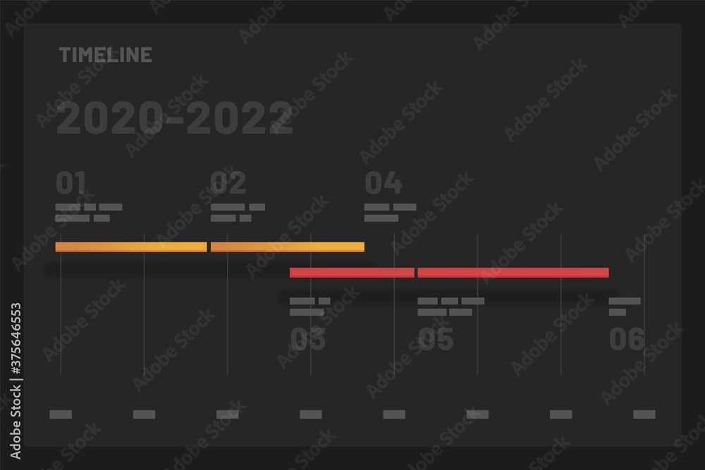 Timeline. Elements of infographics on a dark background. Use in ...