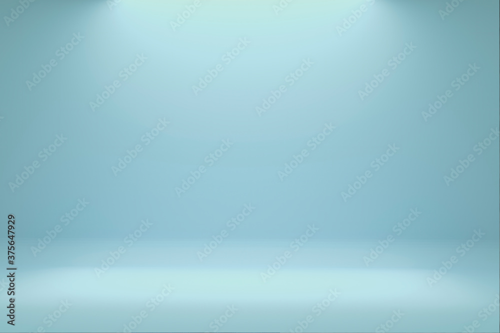 Blank light blue gradient background with product display. White ...