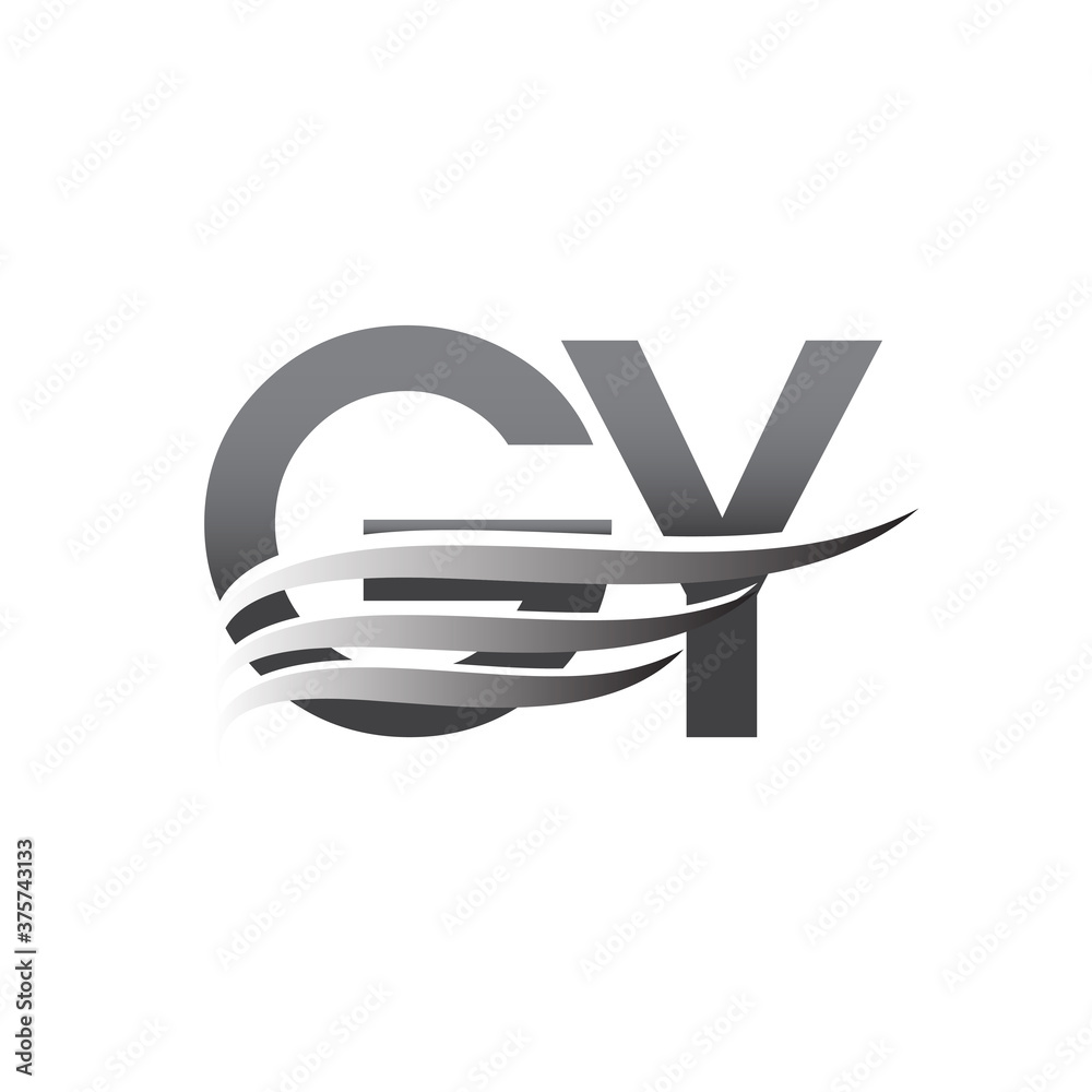 Initial GY wing logo, grey color vector logotype, logo for company name ...