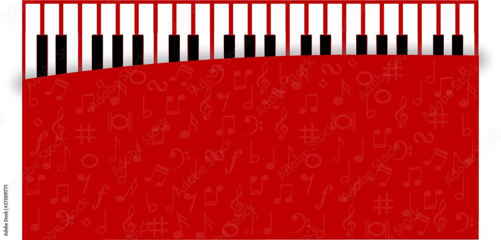 World piano day. Piano keyboard keys sign. instrument. Music notes ...