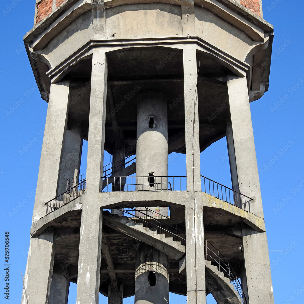 a pressure tower built in 1954, also known as a water tower in the city ...