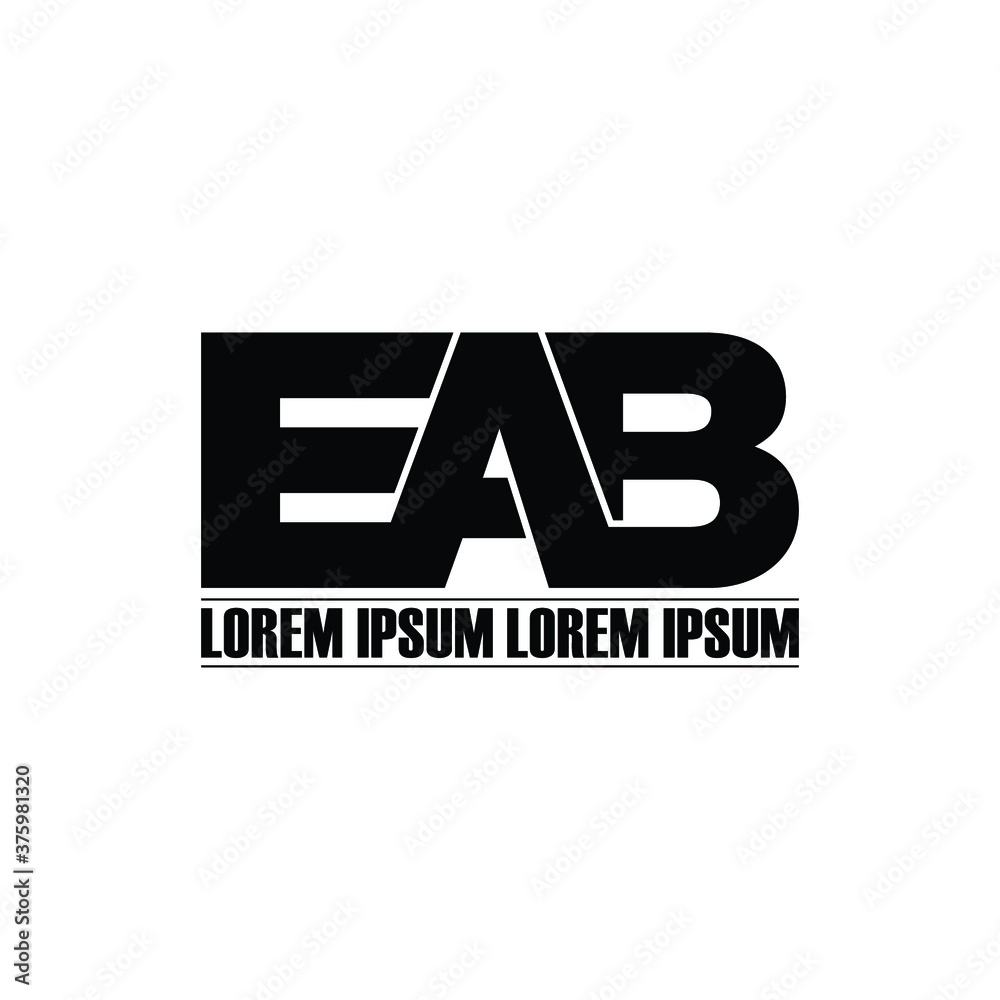 EAB letter monogram logo design vector Stock Vector | Adobe Stock
