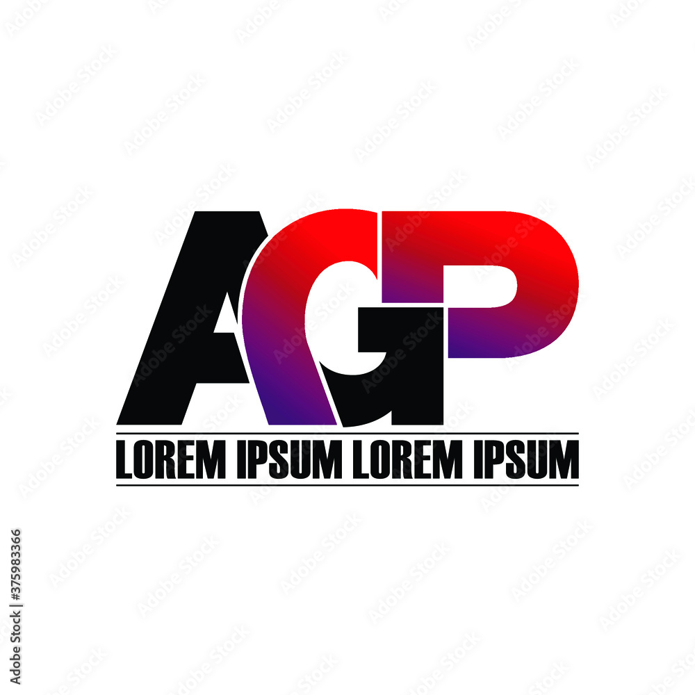 AGP letter monogram logo design vector Stock Vector | Adobe Stock