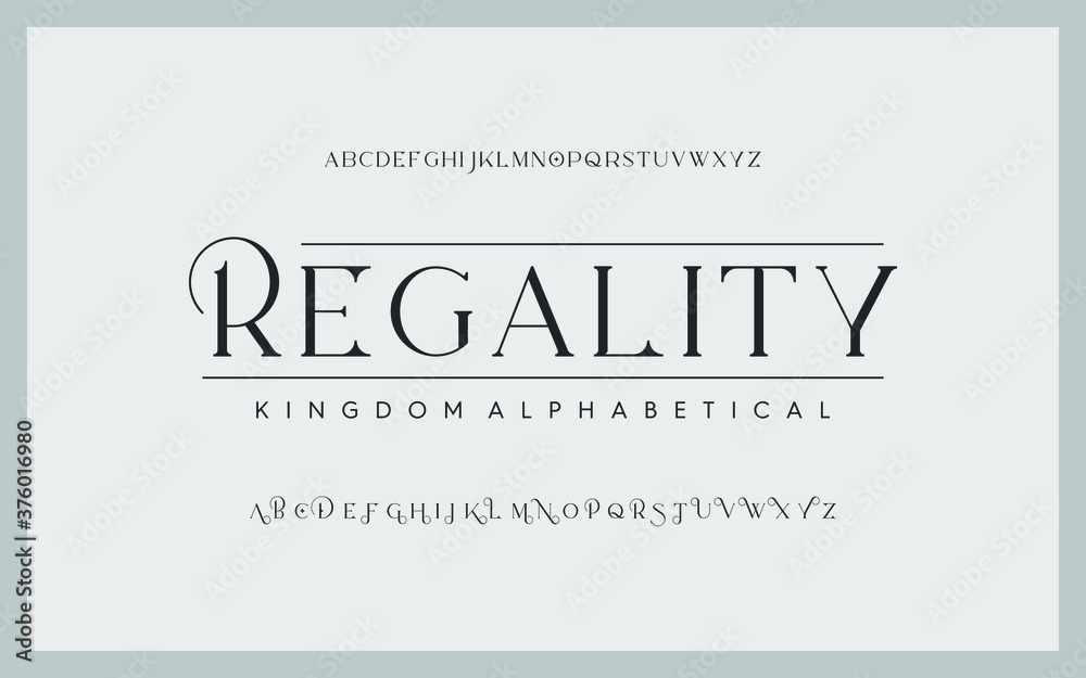 Vintage and classic display alphabet. Vector illustration of font set ...