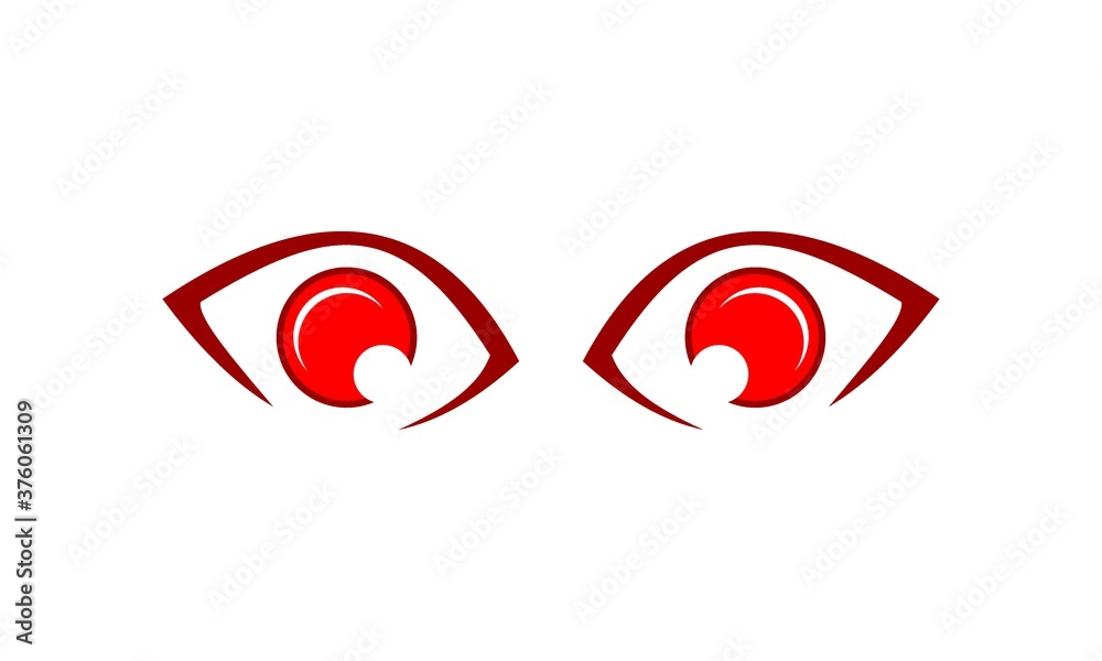 red eyes logo vector Stock Vector | Adobe Stock