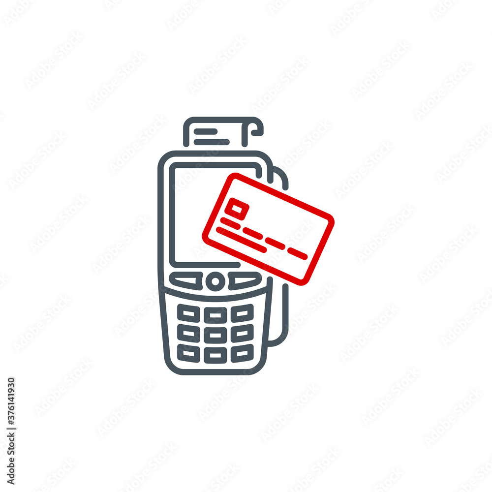 mobile app icon online contactless payment by credit debit card via the ...