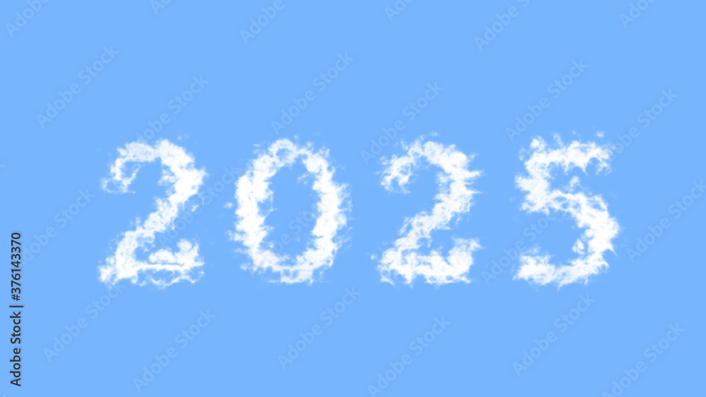 2025 cloud text effect sky isolated background. animated text effect ...