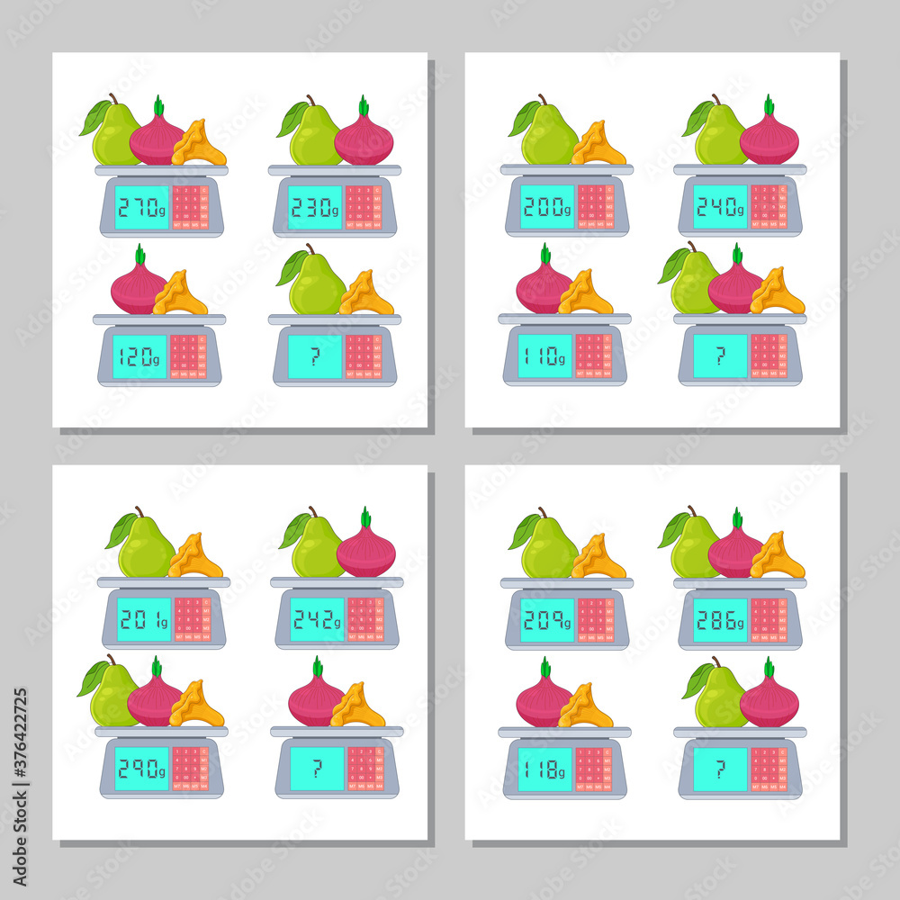 Mathematical Addition Subtraction Puzzle. System of equations. Math ...