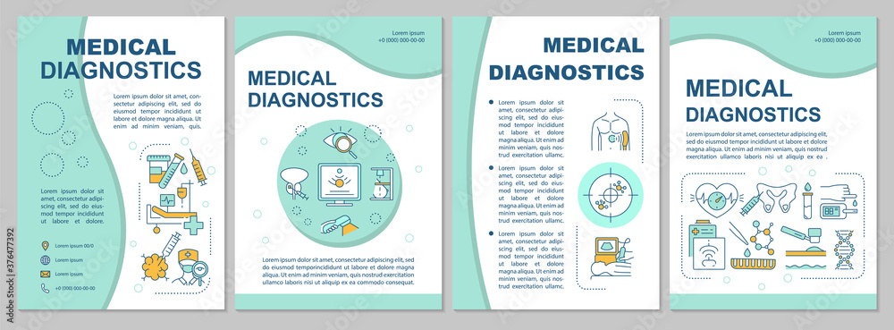 Medical diagnostics brochure template. Health examination. Clinic flyer ...