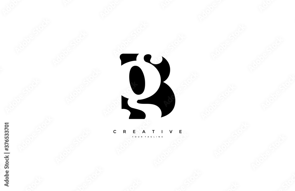 BG Logo simple initial design template Stock Vector | Adobe Stock