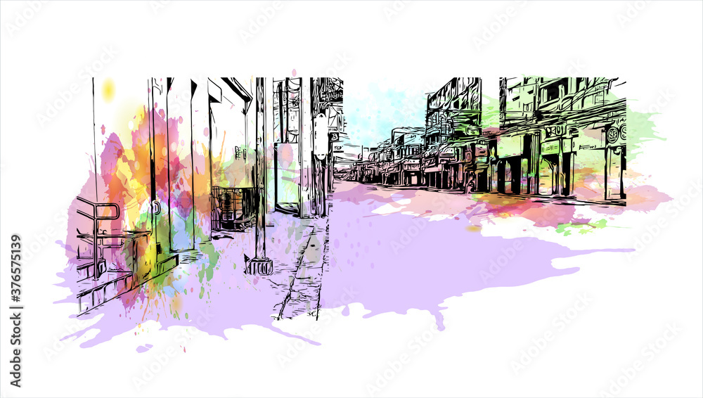 Building view with landmark of Bacolod is a city on the northwest coast ...