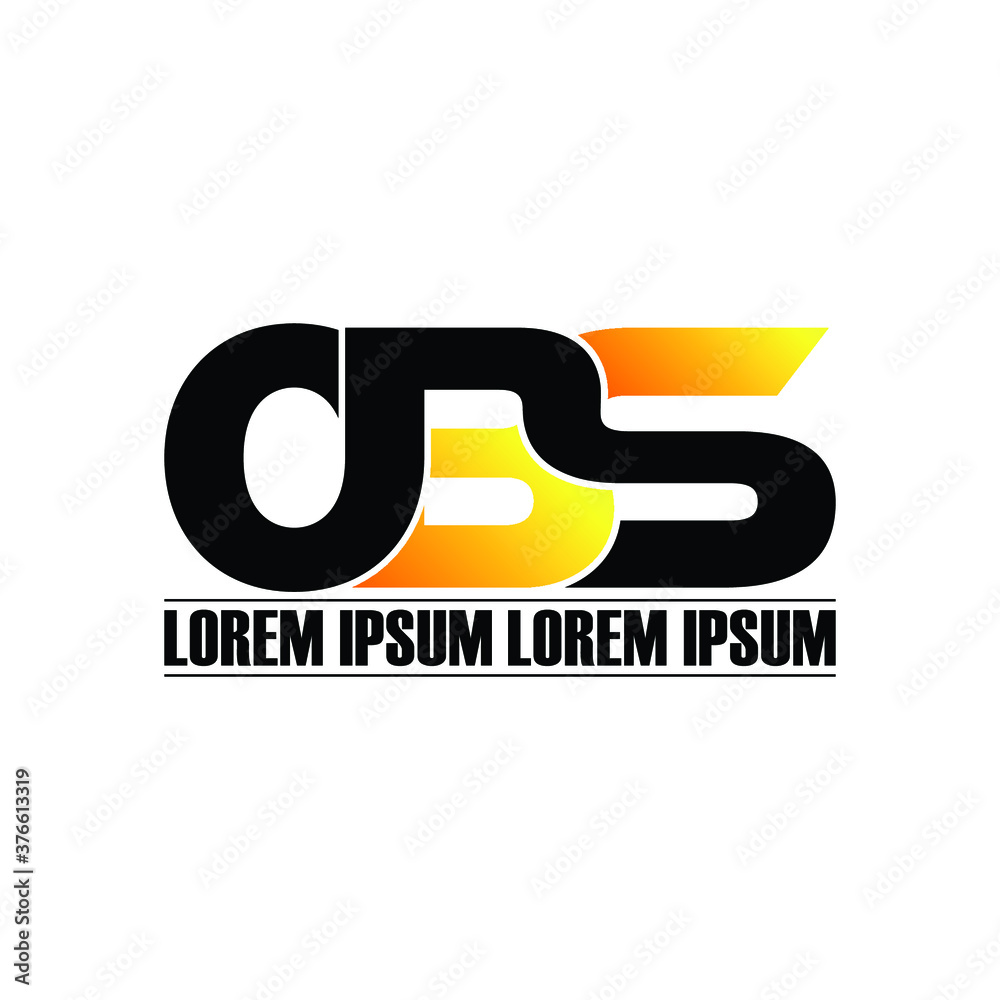 OBS letter monogram logo design vector Stock Vector | Adobe Stock
