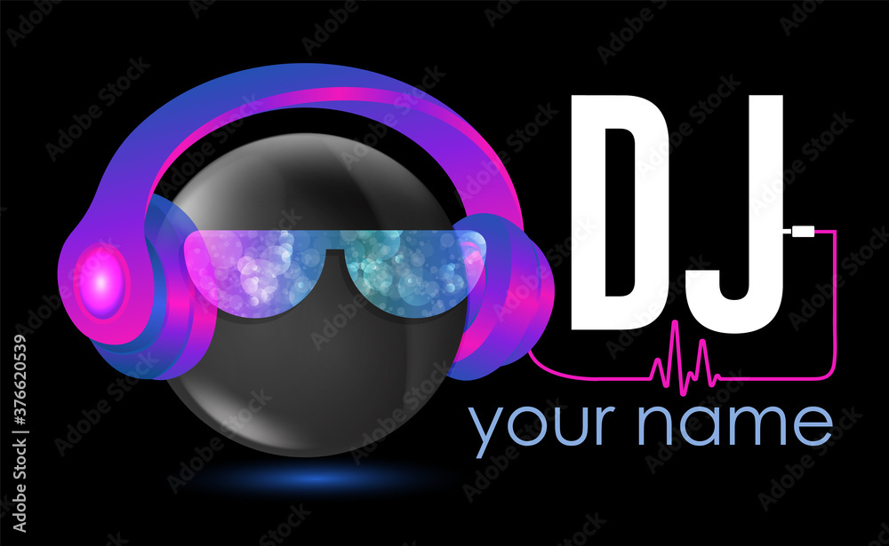 Dj 3D Logo Design. Creative vector logo design with headphones and DJ ...