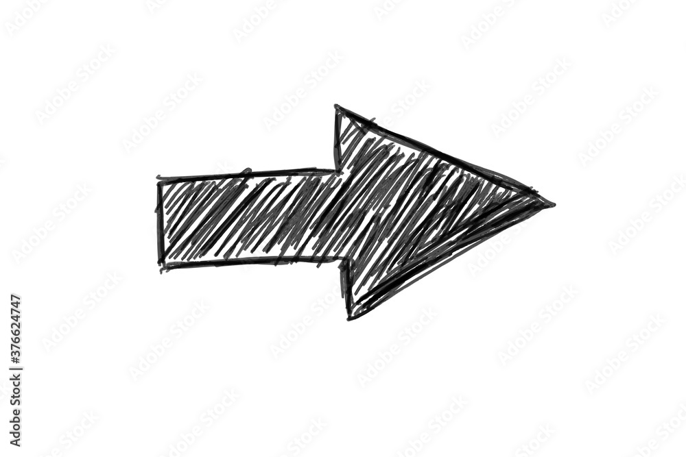 arrow vector hand draw doodle vector illustration. arrows direction ...