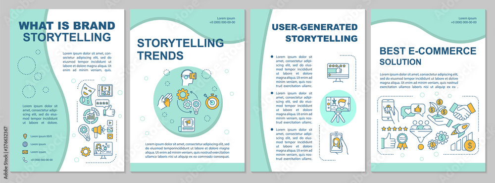 Brand storytelling brochure template. Audience-centric approach. Flyer ...