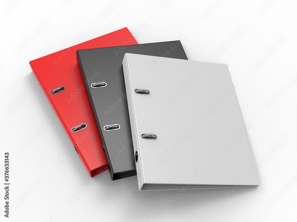 Blank office binder for mockup design and branding presentation, 3d ...