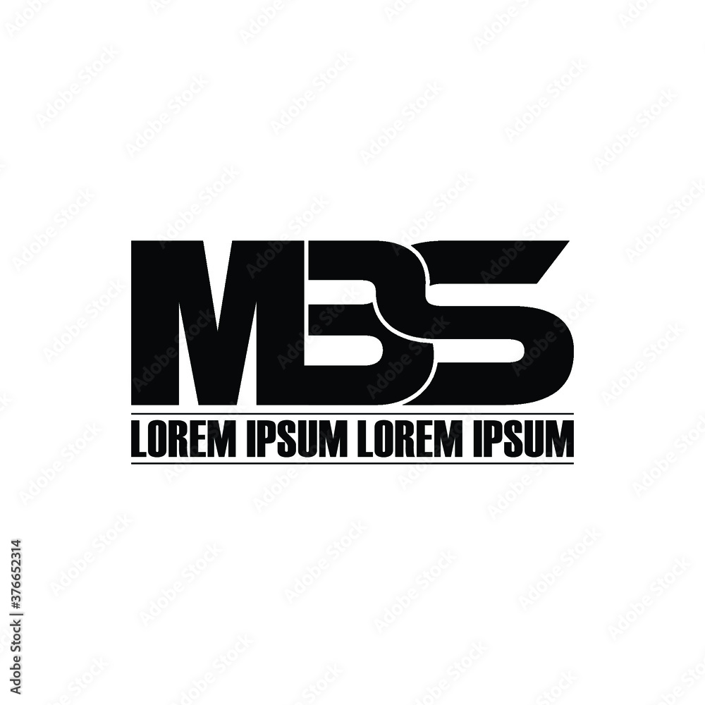 MBS letter monogram logo design vector Stock Vector | Adobe Stock