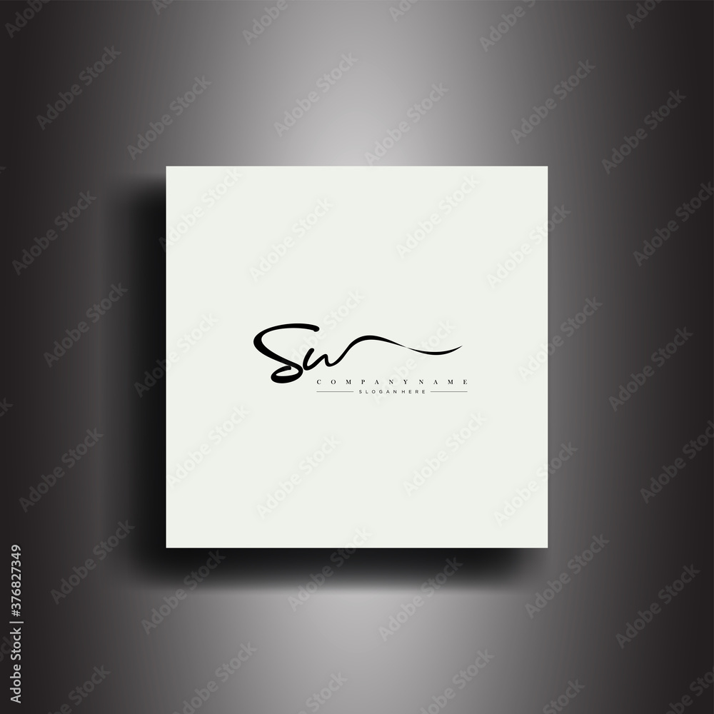 SU Signature style monogram.Calligraphic lettering icon and handwriting ...