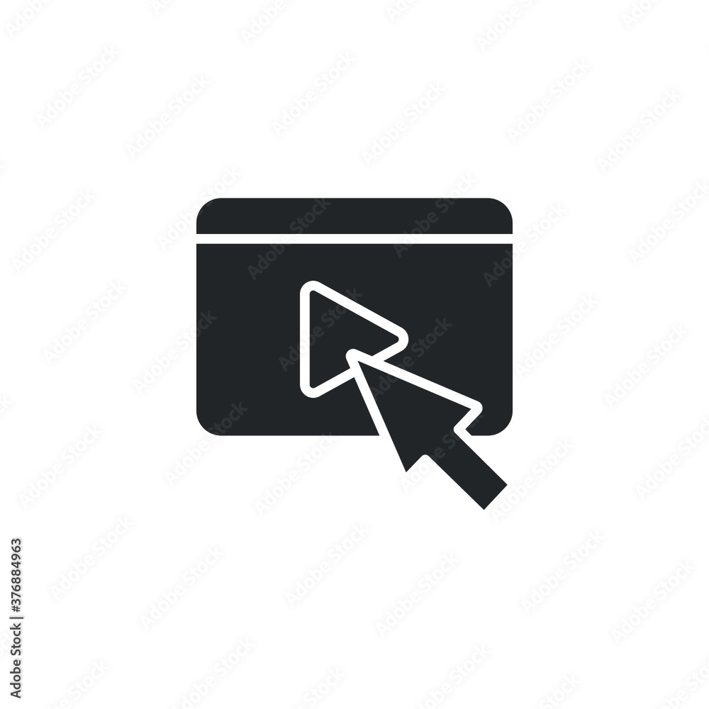 Click the video icon, solid style. Mouse click on round video player ...