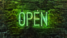 Green Neon Open Sign Free Stock Photo - Public Domain Pictures