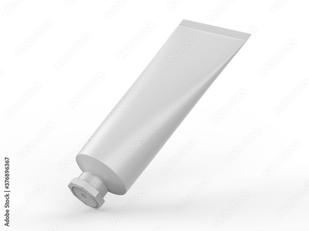 Blank Cream Aluminum Plastic Laminated Tube With Octagonal Cap and ...
