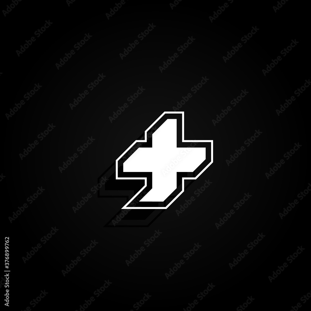 Modern, minimal and dynamic 'Rapper' font character with 45 degree ...