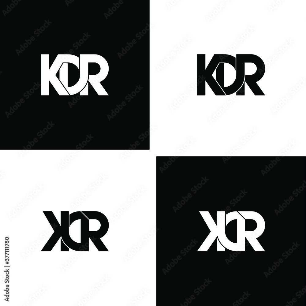 kdr letter original monogram logo design Stock Vector | Adobe Stock