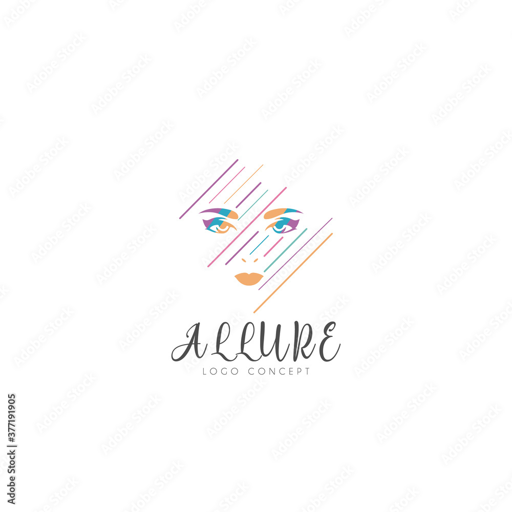 Allure Logo Design Symbol Template Flat Style Vector Illustration Stock ...