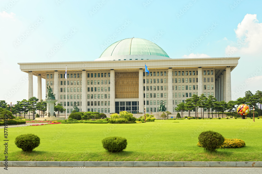 SEOUL, KOREA - AUGUST 14, 2015: National Assembly Proceeding Hall ...