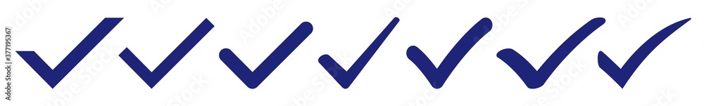 Check Mark Icon Blue | Checkmark Illustration | Tick Symbol | Voting ...