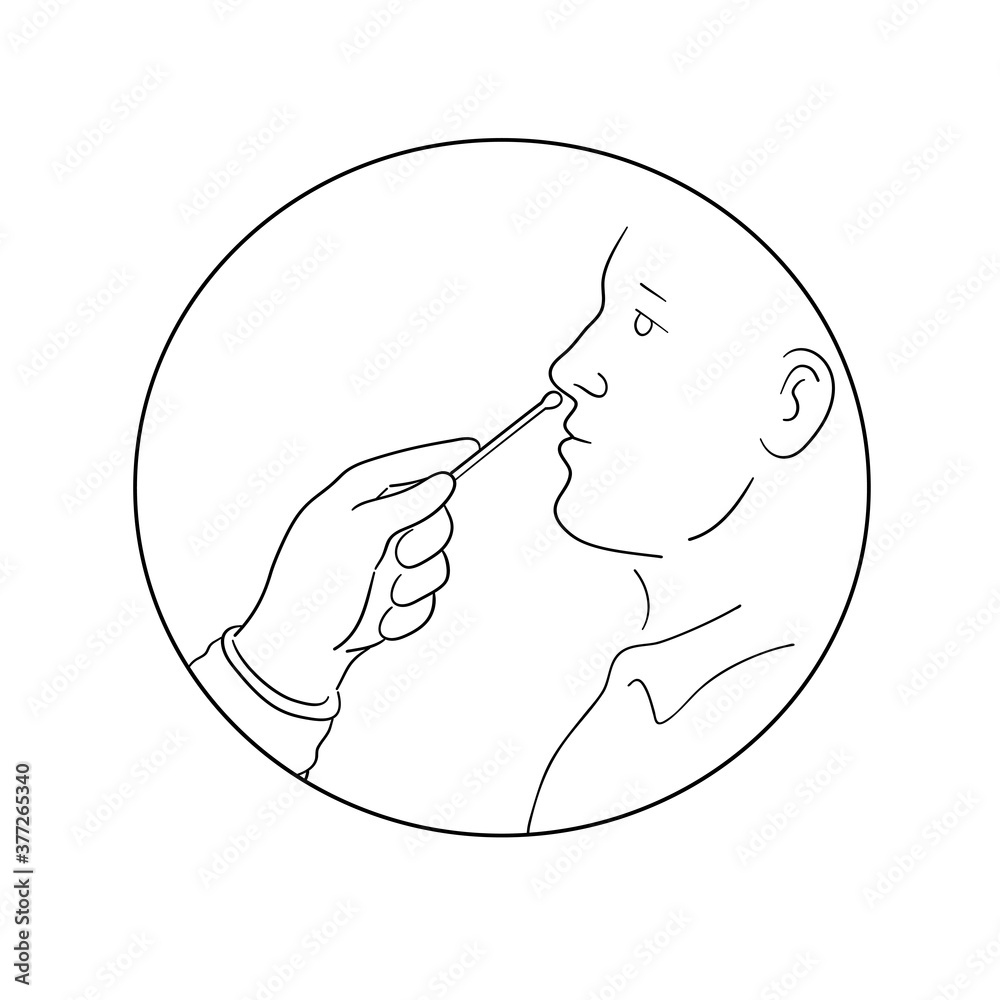 Hand of Nurse or Doctor Performing Nasal or Nasopharyngeal Swab Test ...