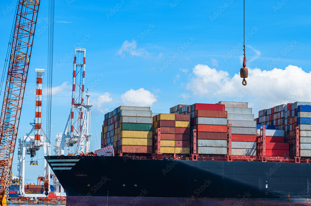 Bulk bead of the largest container ship in accomodation bay storage of ...