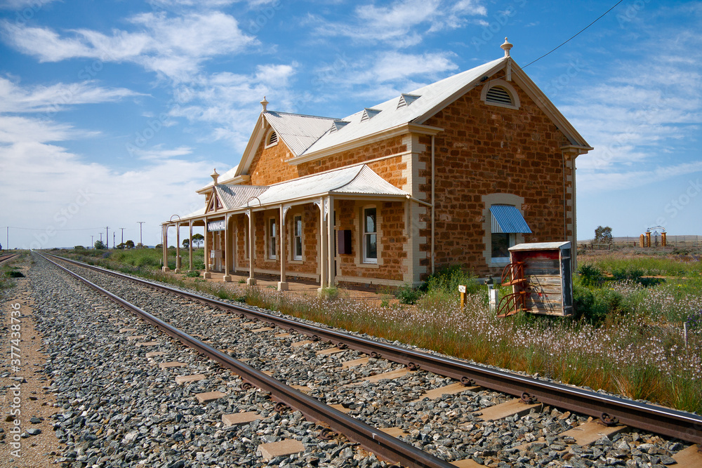 A remote railway station Stock Photo | Adobe Stock