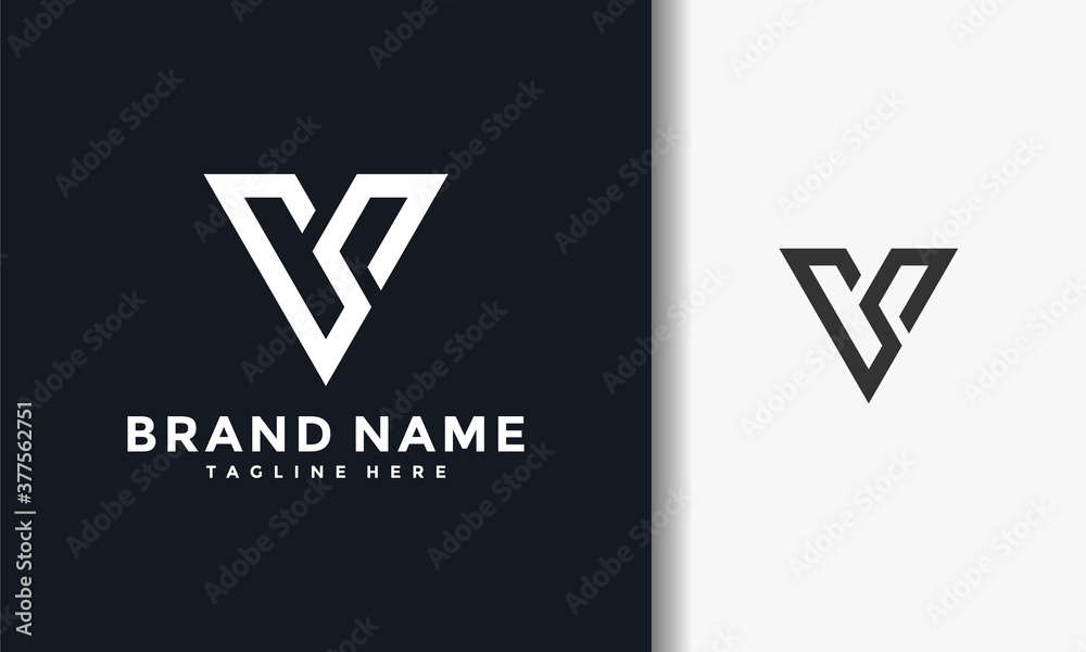 monogram letter VS logo Stock Vector | Adobe Stock