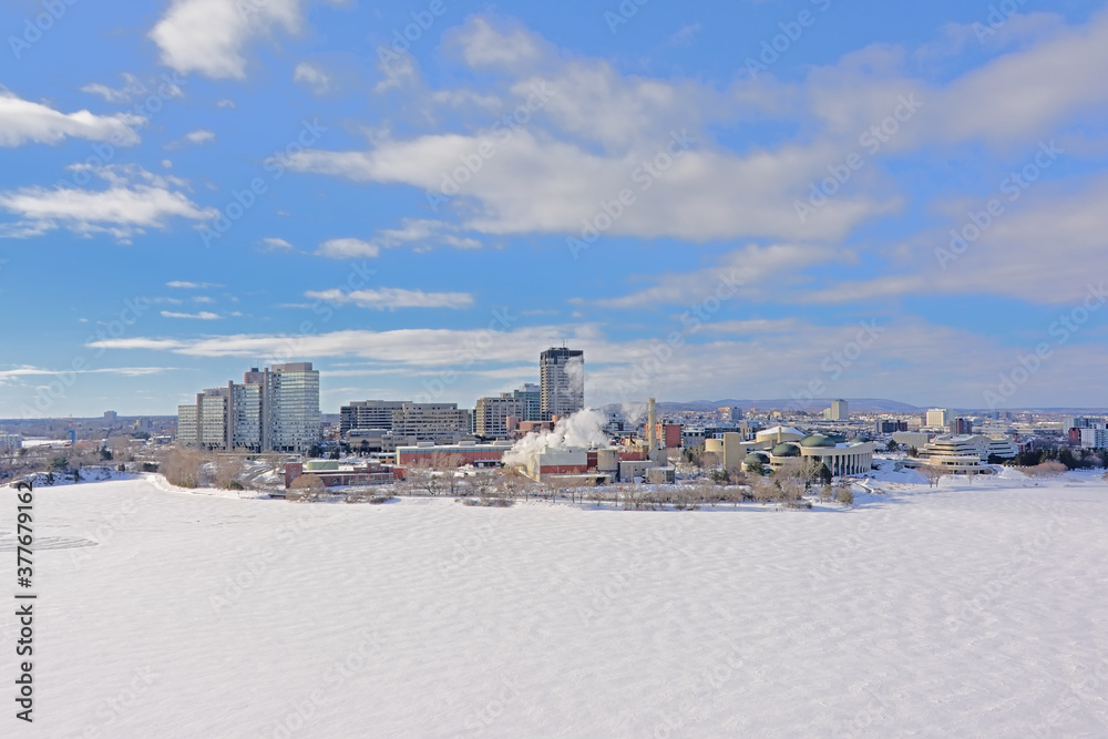 Highrise office towers, industrial buildings and national history ...