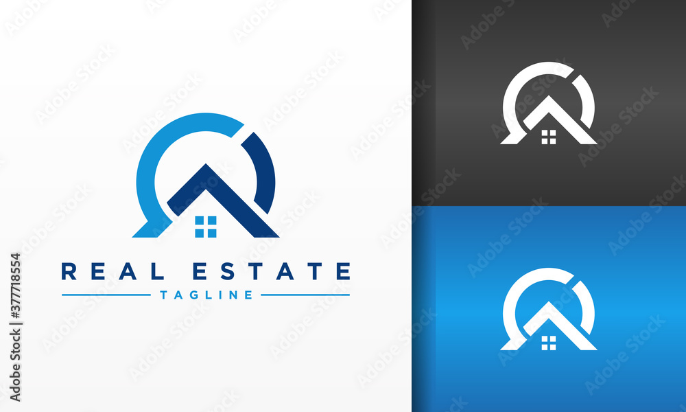 real estate letter O logo Stock Vector | Adobe Stock