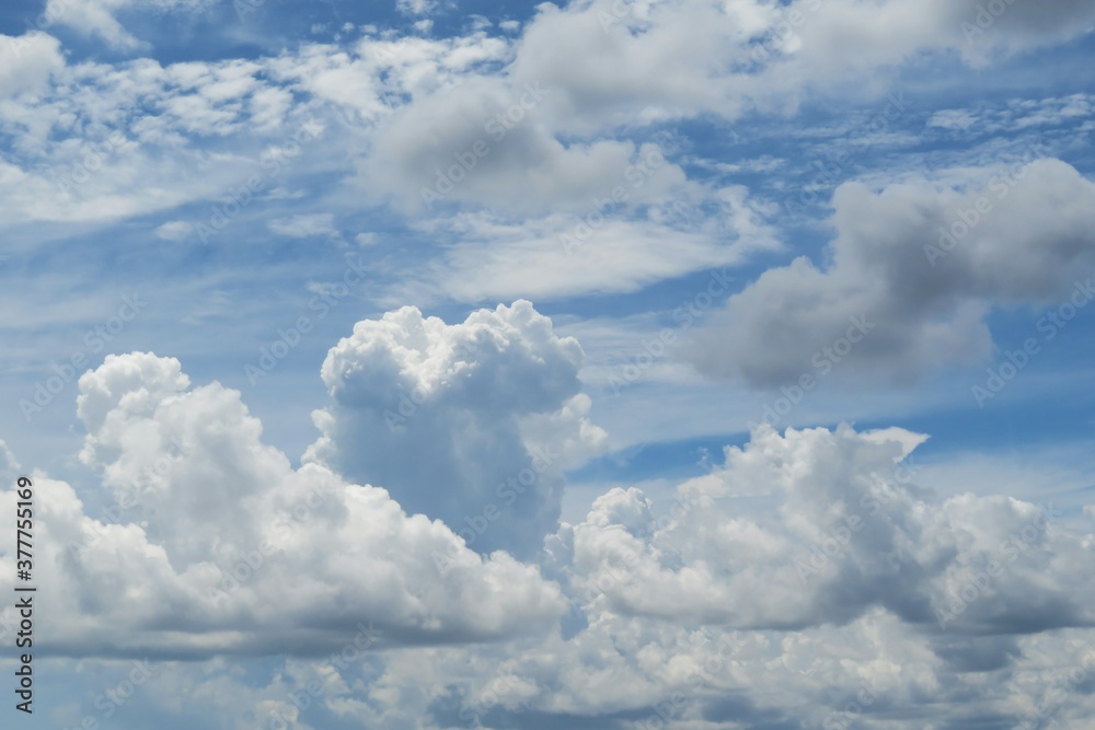 Beautiful cloudscape in blue sky, natural clouds background Stock Photo ...