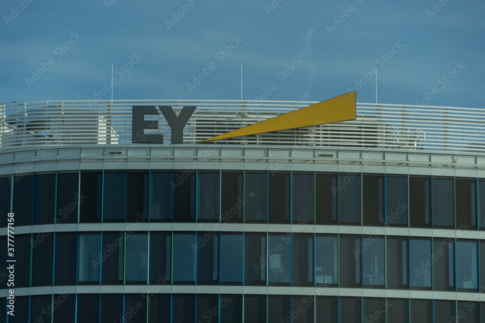 Stuttgart, Germany - September 13, 2020: Ernst & Young audit tax firm ...
