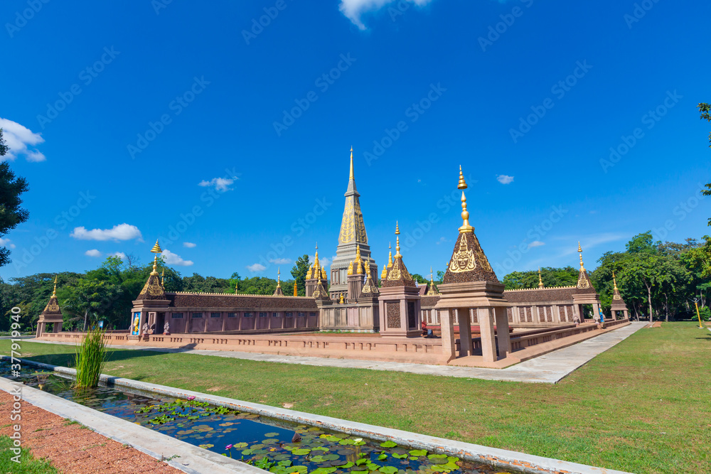 Foto de Stock Phra that in Phrag The landscape is laid out using the ...