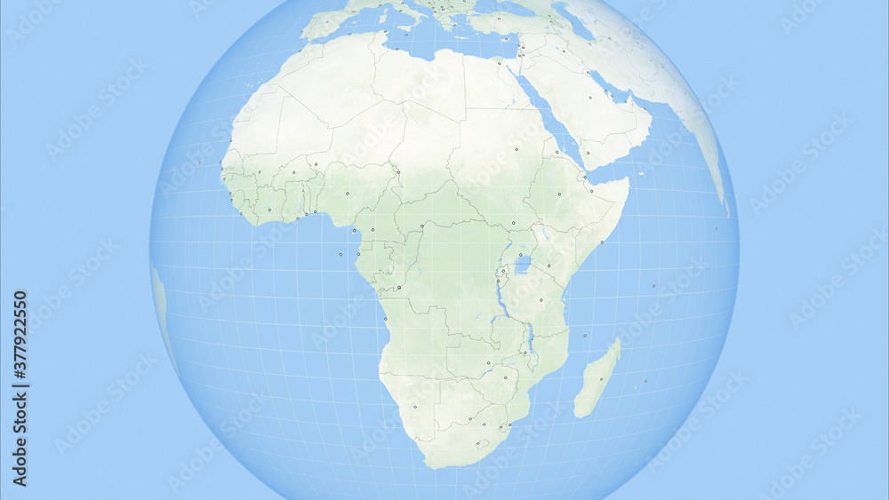 Africa Map. State Borders and Capitals. Political Borders of African ...