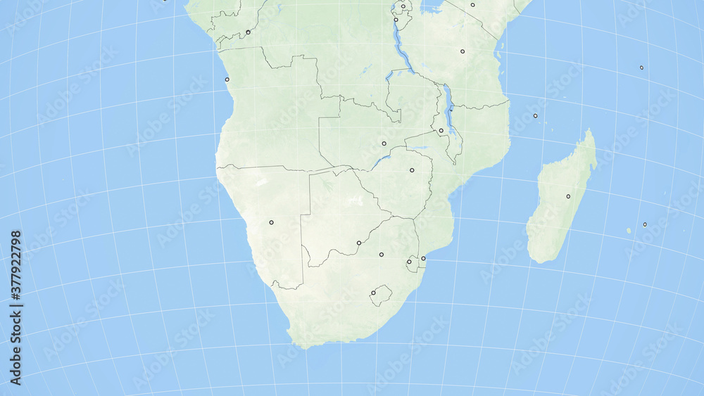 Africa Map. State Borders and Capitals. Political Borders of African ...