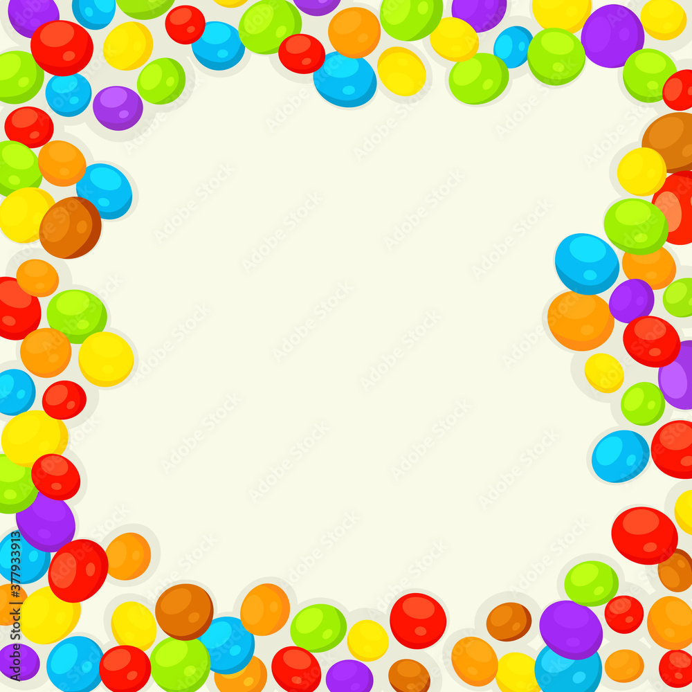 Candy border. Clipart image Stock Vector | Adobe Stock