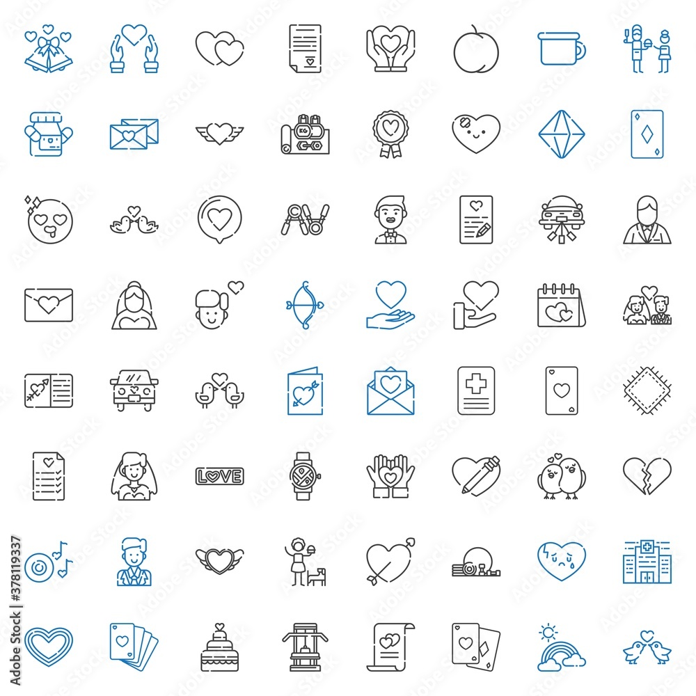 heart icons set Stock Vector | Adobe Stock