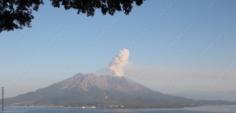 Beautiful landscape at Mt. Sakurajima (active volcano), Kagoshima ...