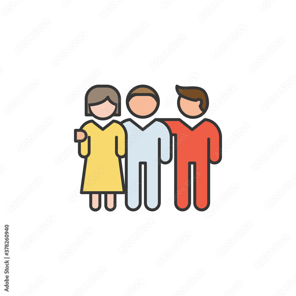 community friendship outline icon. Elements of friendship line icon ...