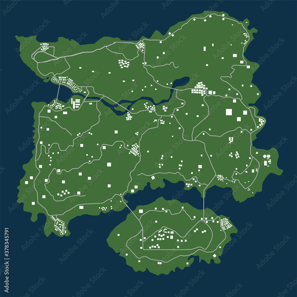 PUBG Mobile Game, Erangel Map, vector Stock Vector | Adobe Stock