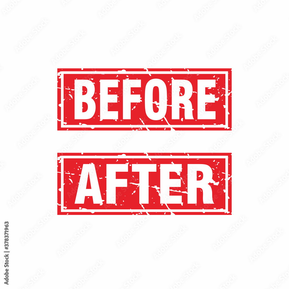 Abstract Red Grungy Before and After Rubber Stamps Sign Illustration ... Abstract Red Grungy Before and After Rubber Stamps Sign Illustration ...