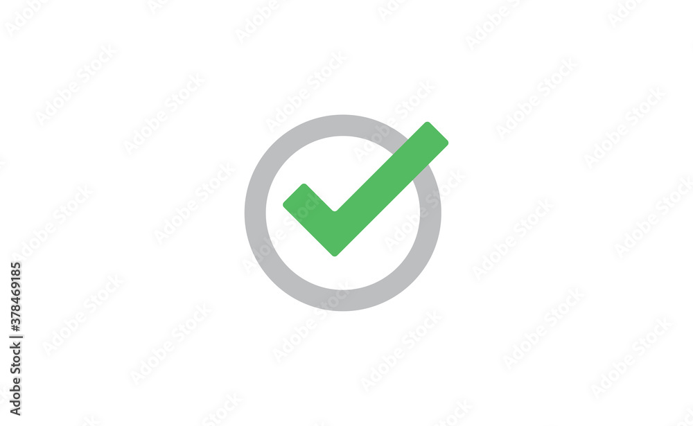 Green check mark. Symbol of approval. Approved tick symbol inside a circle. Stock Vector | Adobe ...