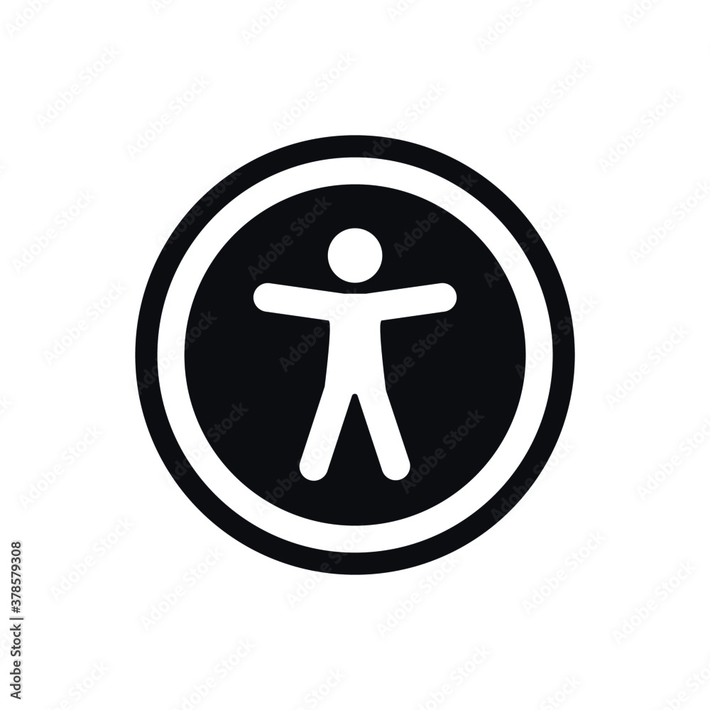 Accessibility Icon, universal accessibility sign Stock Vector | Adobe Stock