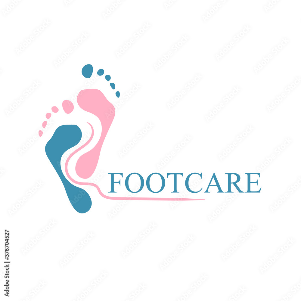 Correct foot care template. Cosmetological and medical banner ...